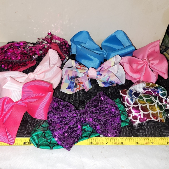 Accessories | Price Drop 8 Large Hair Bows Multi Colored Measures About ...
